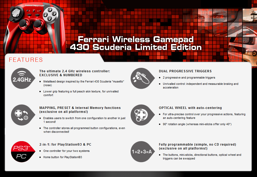 Buy Thrustmaster Ferrari Wireless 430 Scuderia Edition Gamepad [TM ...