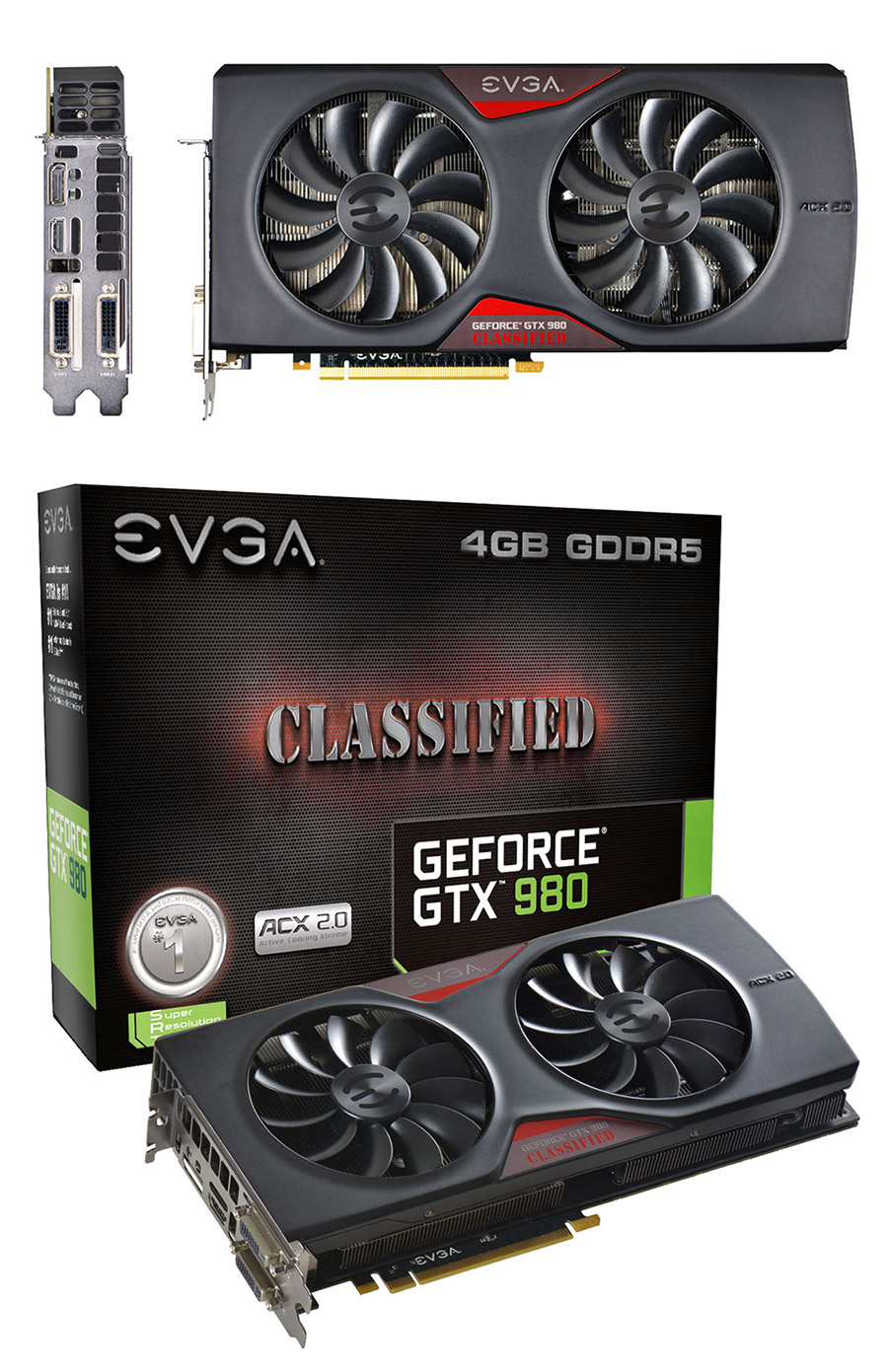 Buy EVGA GeForce GTX 980 Classified ACX 2.0 4GB [04G-P4-2988-KR] | PC ...