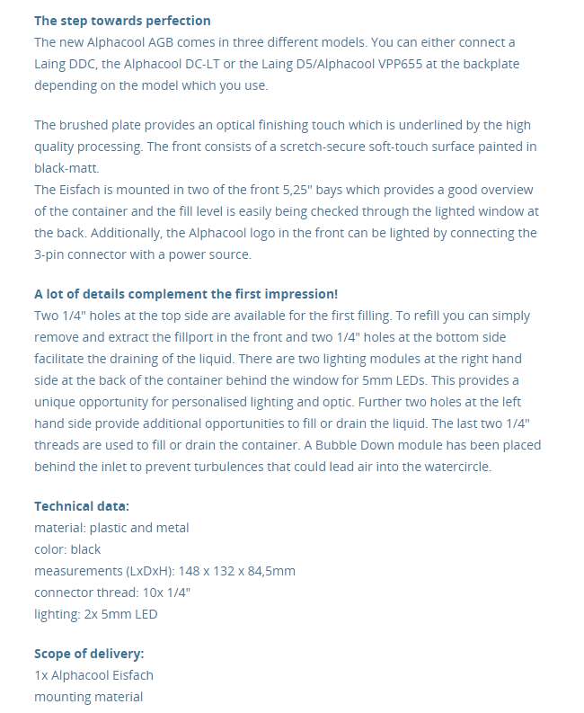 Buy Alphacool Eisfach Single Laing D5 Dual Bay Station [1012091] | PC ...