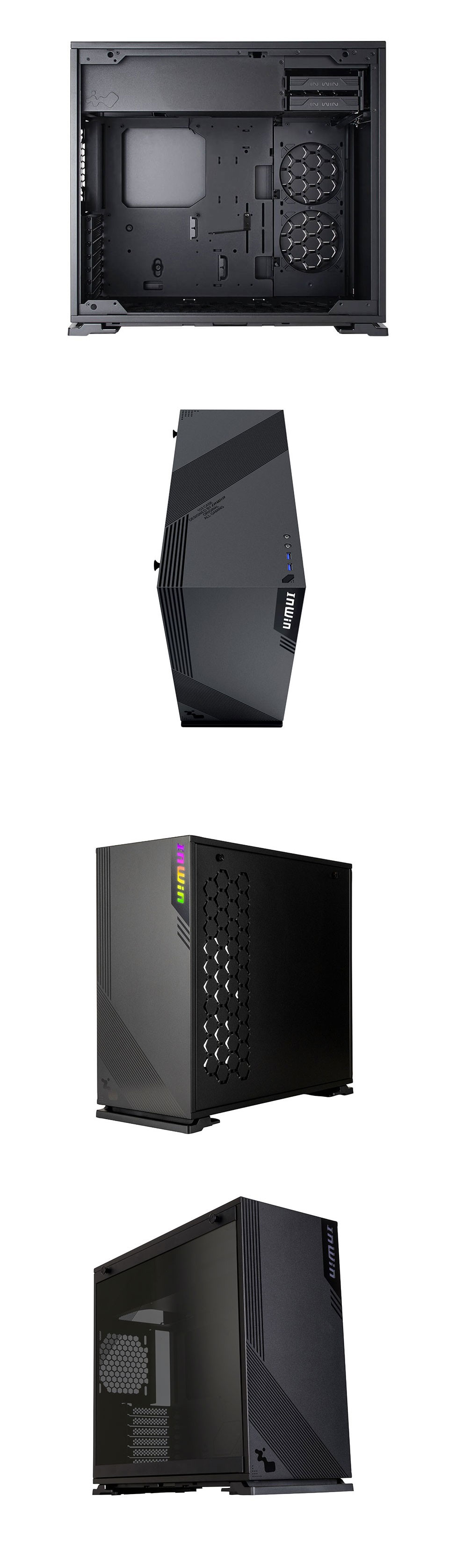 Buy InWin 103 RGB Tempered Glass Case Black [103RGB-BLACK] | PC Case ...