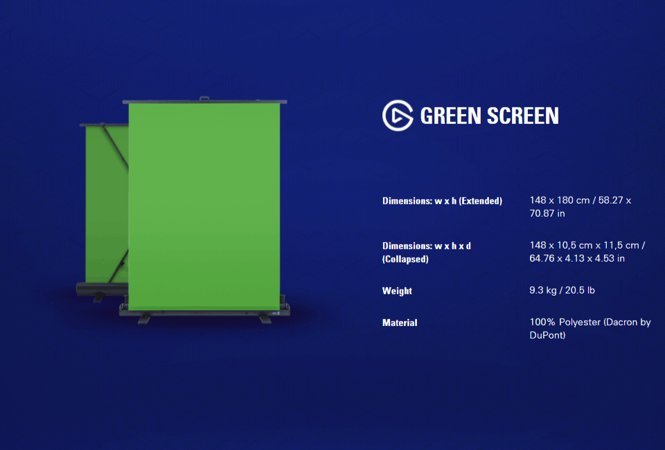 Buy Elgato Collapsible Green Screen [10GAF9901] | PC Case Gear Australia