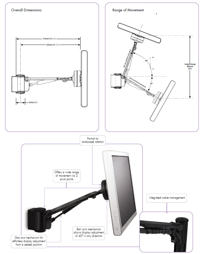 Buy Atdec Spacedec Acrobat LCD Wall Mount [13SBKSADWSIDM] | PC Case ...