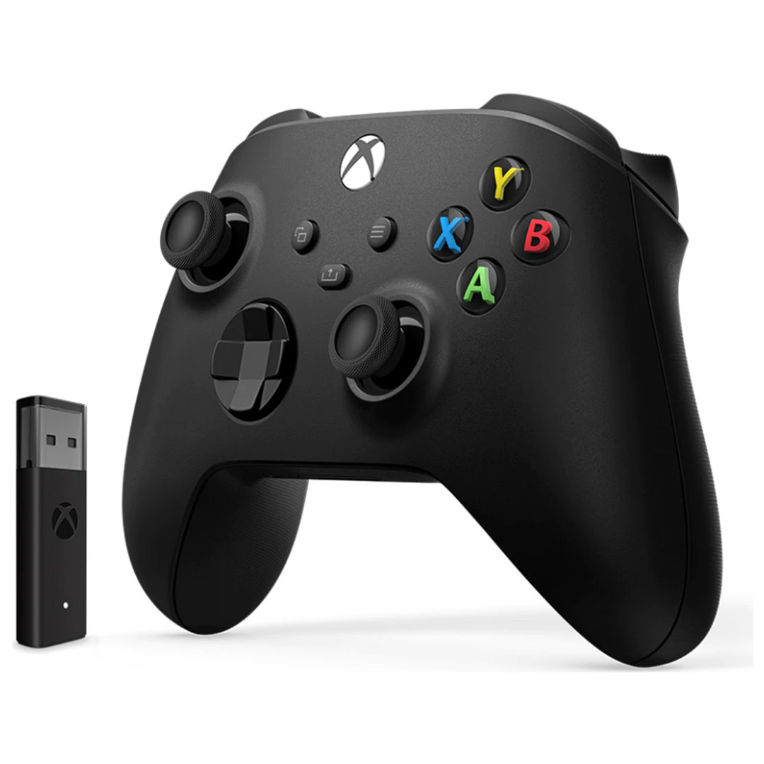 Buy Microsoft Xbox Controller and Wireless Adapter Black [1VA-00003 ...