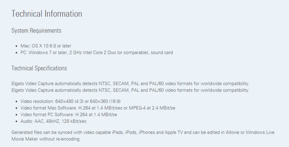 Buy Elgato Analogue to Digital Video Capture [1VC108601001] | PC Case ...