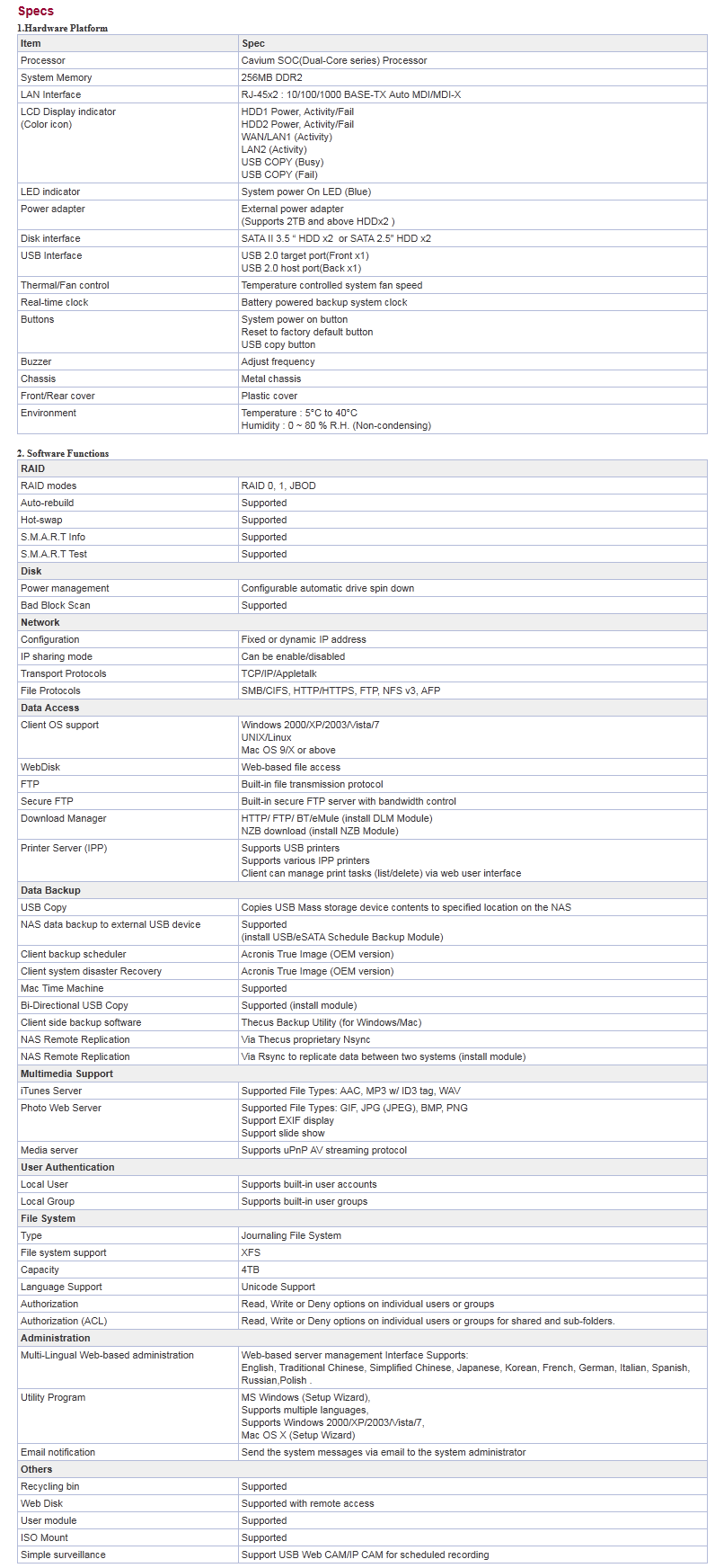 Buy Thecus N2200+ NAS [N2200PLUS] | PC Case Gear Australia