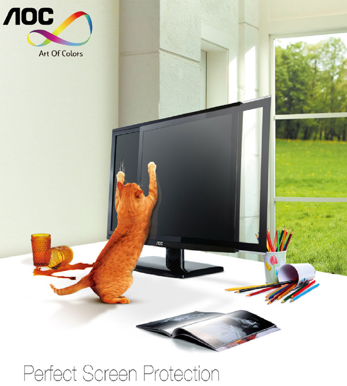 Buy AOC 2341Vg 23in Widescreen Glass Monitor [2341Vg] | PC Case Gear ...