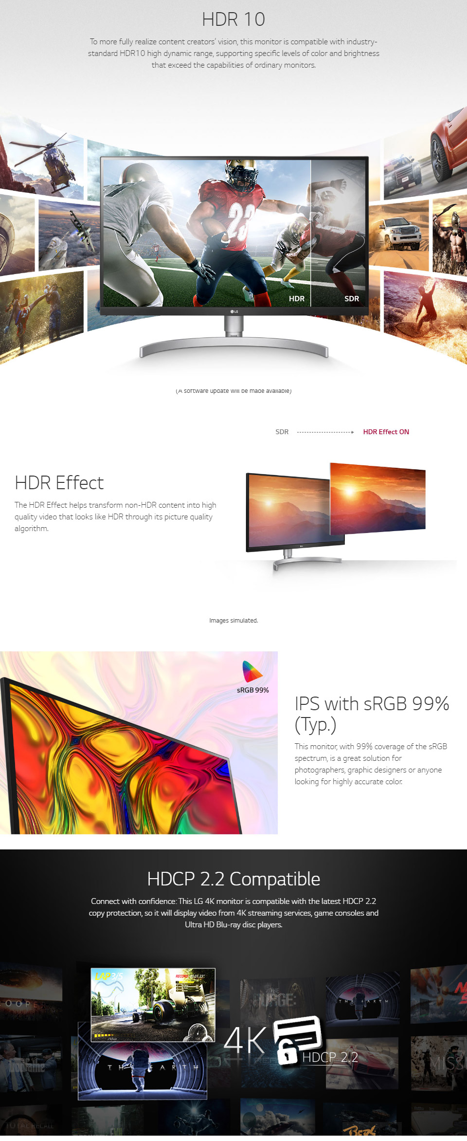 Buy LG 27UK850-W UHD FreeSync HDR IPS 27in Monitor with USB-C [27UK850 ...