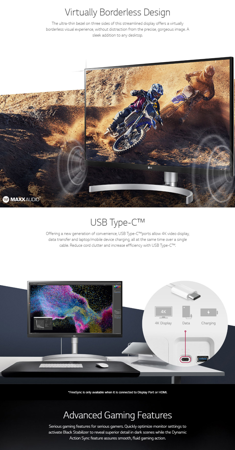 Buy LG 27UK850-W UHD FreeSync HDR IPS 27in Monitor with USB-C [27UK850 ...