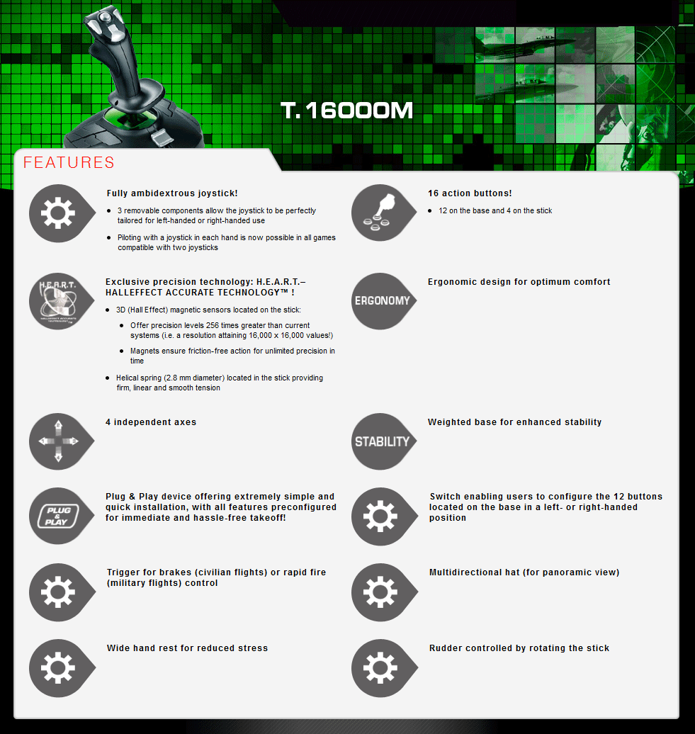 Buy Thrustmaster T.16000M Joystick for PC [TM-2960706] | PC Case Gear ...