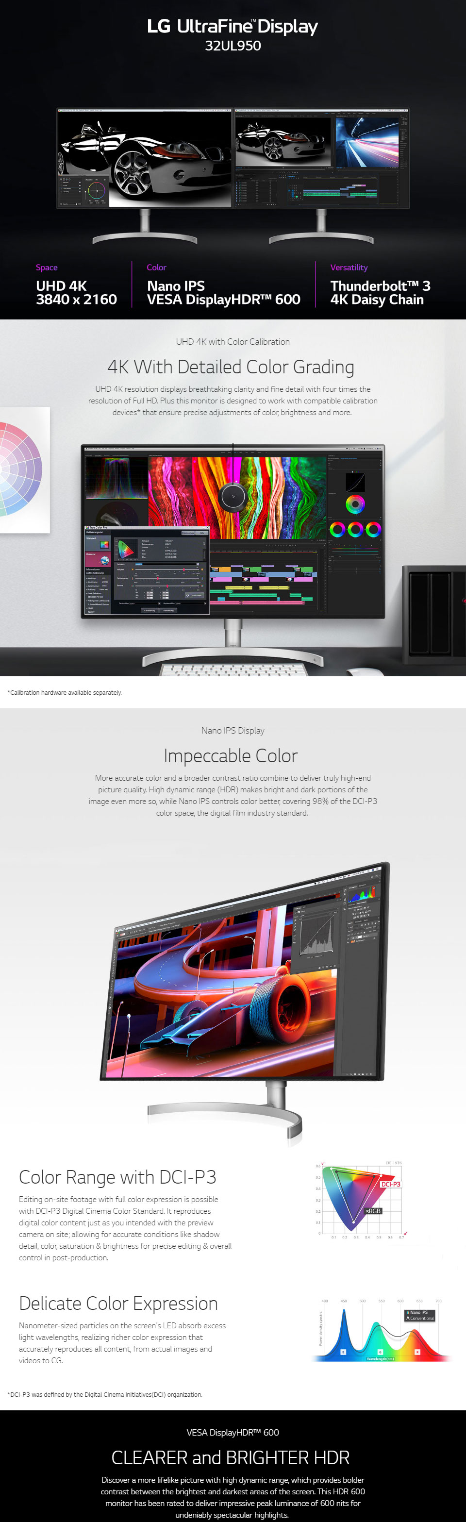 Buy LG 32UL950 UHD HDR IPS 32in Monitor with Thunderbolt 3 [32UL950 ...