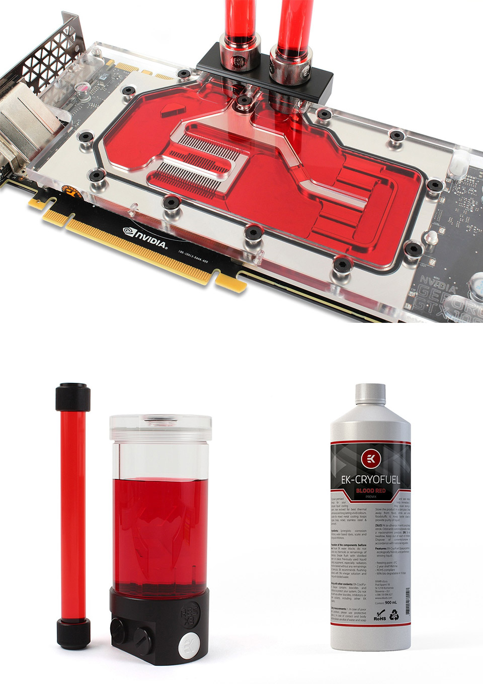 Buy EK CryoFuel Premix 900mL Coolant Blood Red [3831109880197] | PC ...
