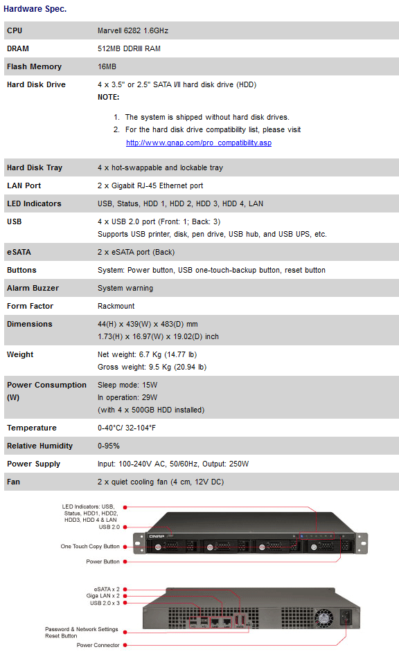 Buy QNAP TS-419U+ Turbo NAS Enclosure [TS-419U-P] | PC Case Gear Australia