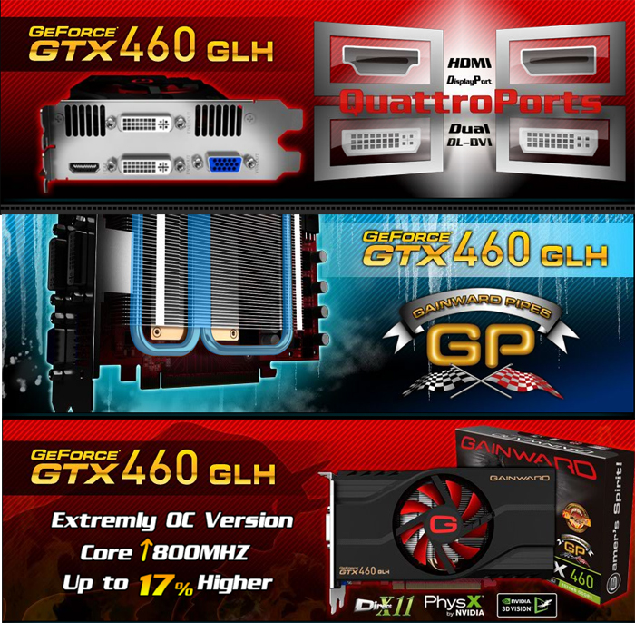 Buy Gainward GeForce GTX 460 1GB Goes Like Hell Edition ...