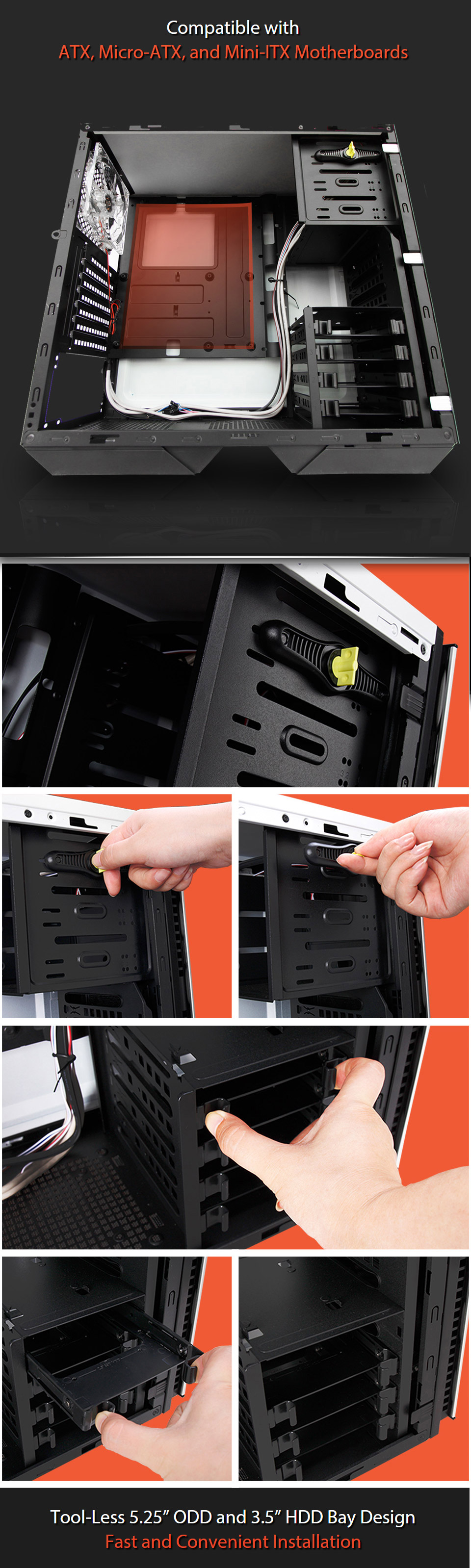 Buy In Win 503 Mid Tower Case White [503-WHITE] | PC Case Gear Australia