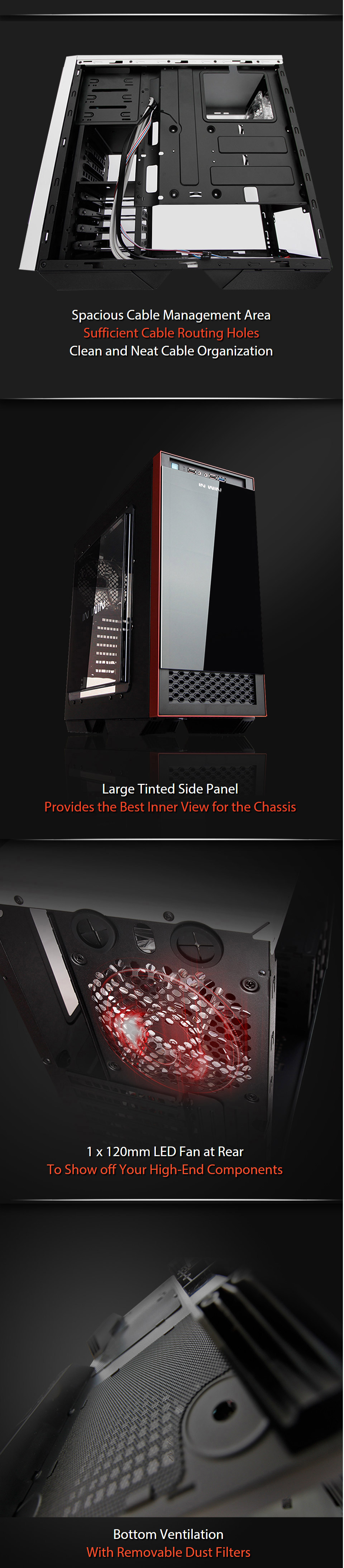 Buy In Win 503 Mid Tower Case White [503-WHITE] | PC Case Gear Australia