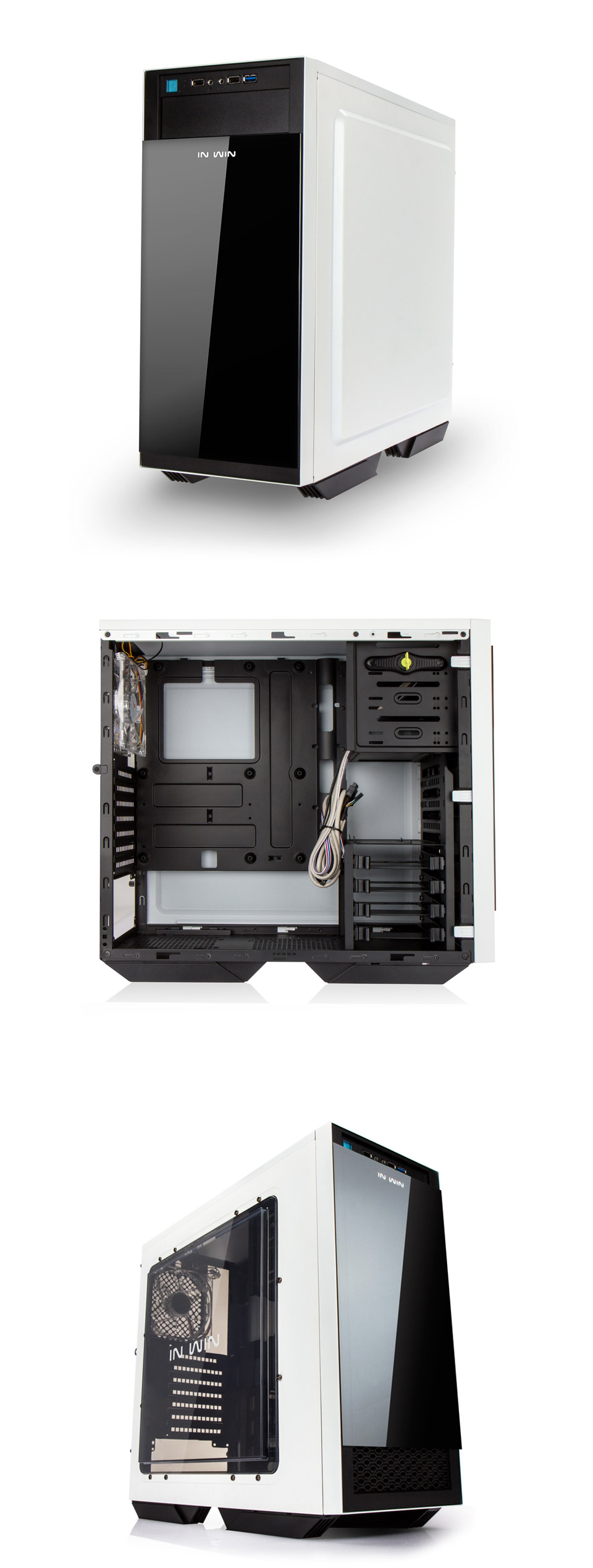 Buy In Win 503 Mid Tower Case White [503-WHITE] | PC Case Gear Australia