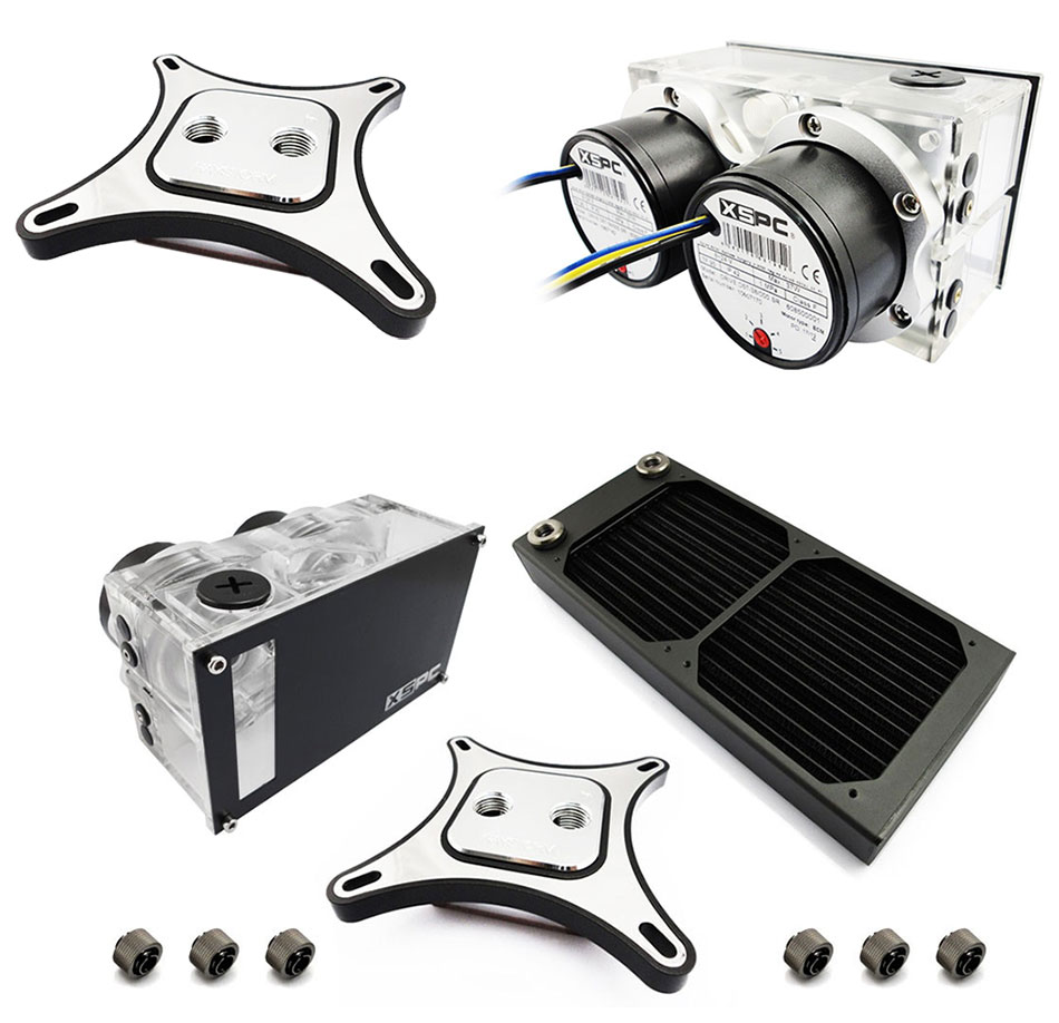 Buy XSPC Raystorm Twin D5 AX240 Water Cooling Kit [5060175583499] | PC ...