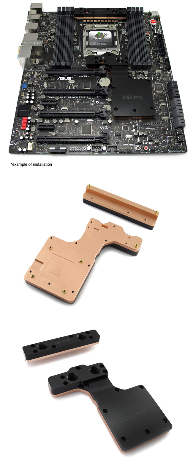 Buy XSPC Rampage 4 Black Waterblock Set [5060175585141] | PC Case Gear ...