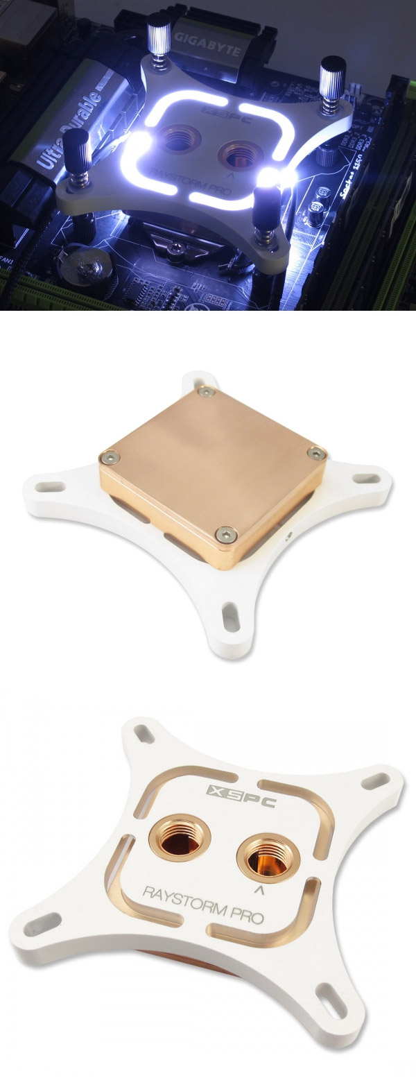 Buy XSPC RayStorm Pro CPU Waterblock for Intel White [5060175586469 ...