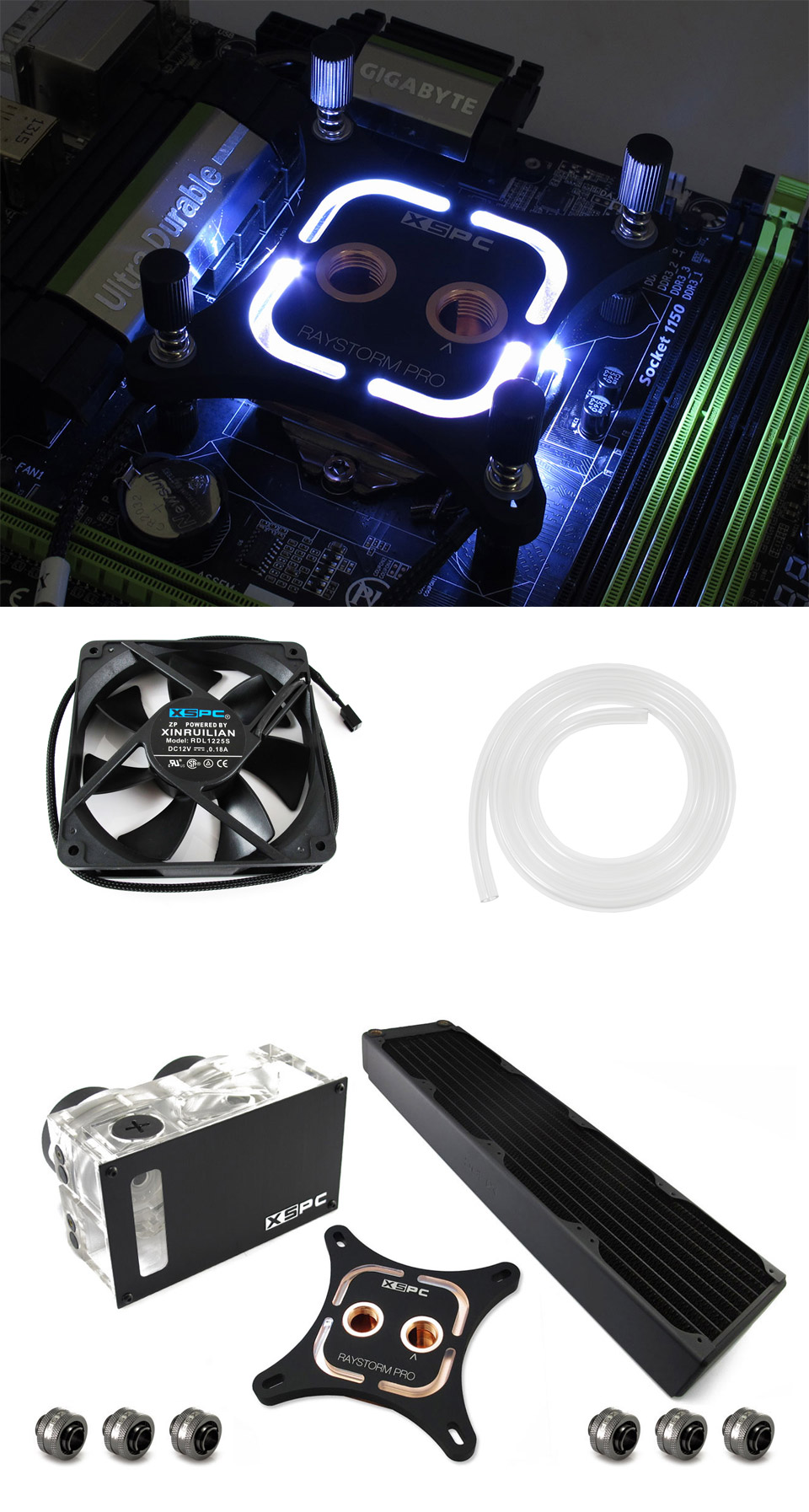 Buy XSPC RayStorm Pro Twin D5 RX480 WaterCooling Kit [5060175586537 ...
