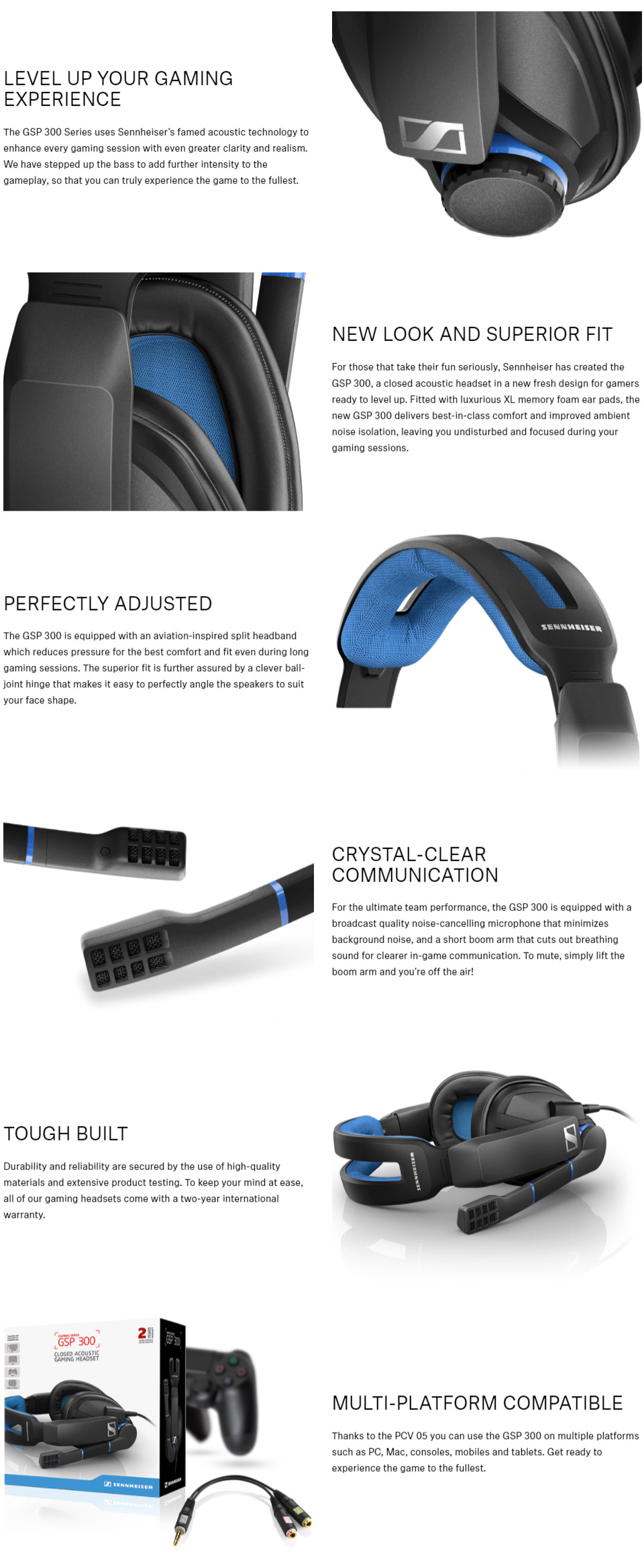 Buy Sennheiser GSP 302 Gaming Headset - Black [507243] | PC Case Gear ...