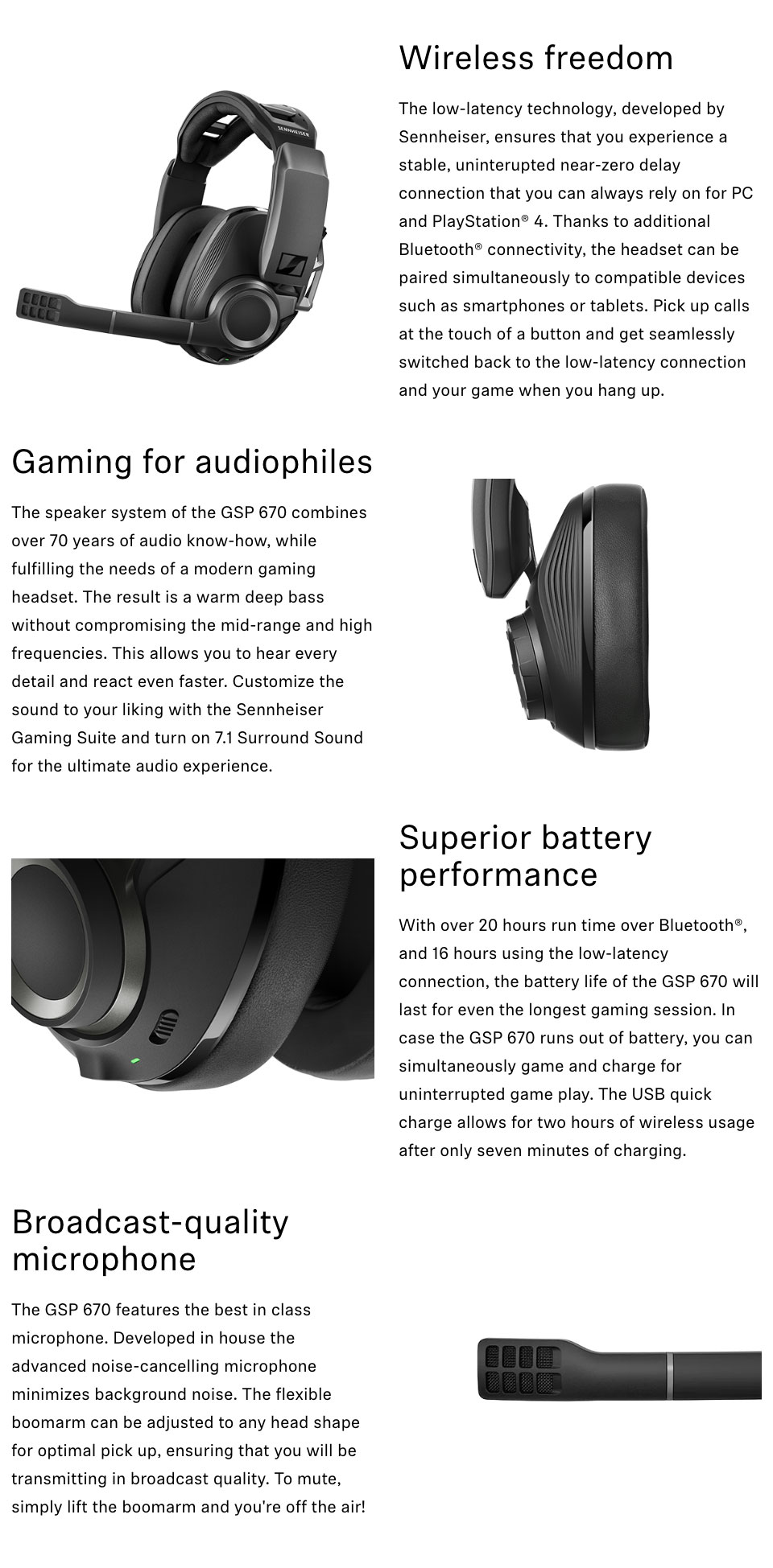 Buy EPOS Sennheiser GSP 670 Wireless Gaming Headset [508351] | PC Case Gear Australia