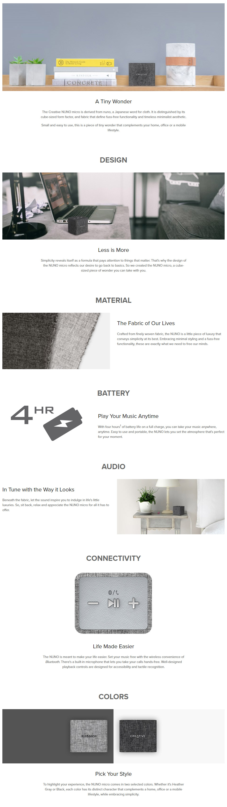 Buy Creative Nuno Micro Bluetooth Speaker Black [51MF8265AA000] | PC ...