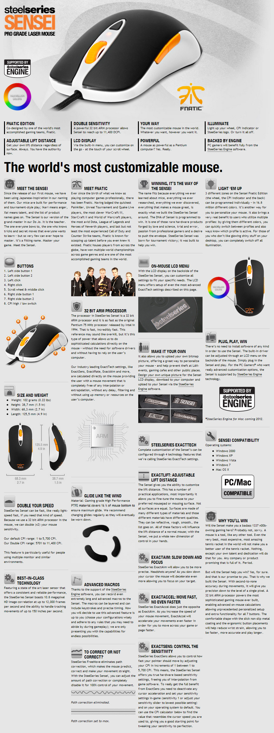 Buy SteelSeries Sensei Gaming Mouse Fnatic Limited Edition [SS-62152 ...