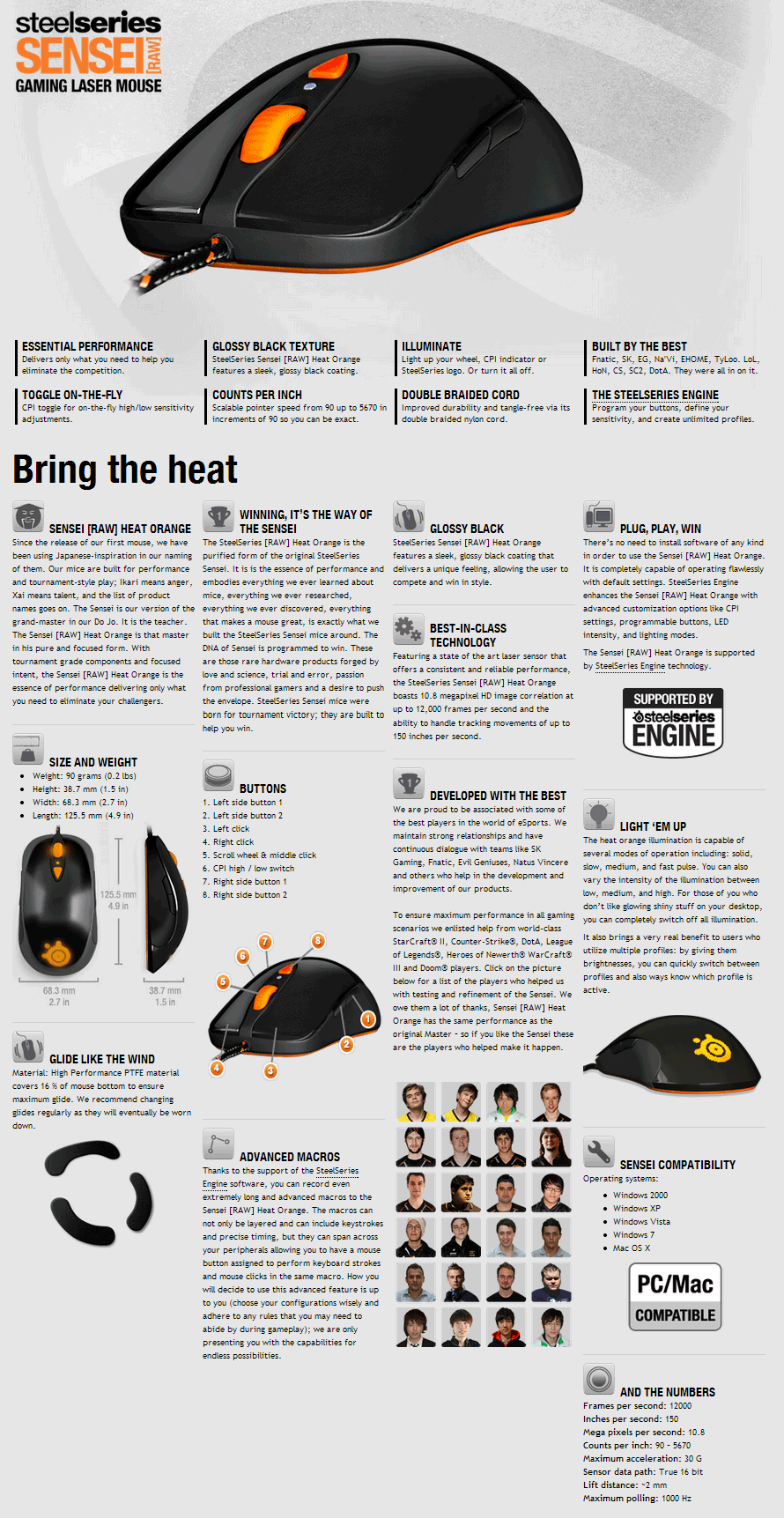 Buy SteelSeries Sensei RAW Heat Orange Gaming Mouse [SS-62163] | PC ...