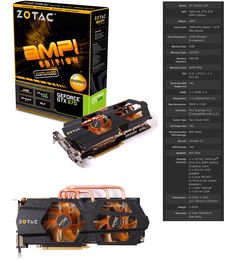 Buy Zotac GeForce GTX 670 2GB AMP! Edition [ZT-60302-10P] | PC Case ...