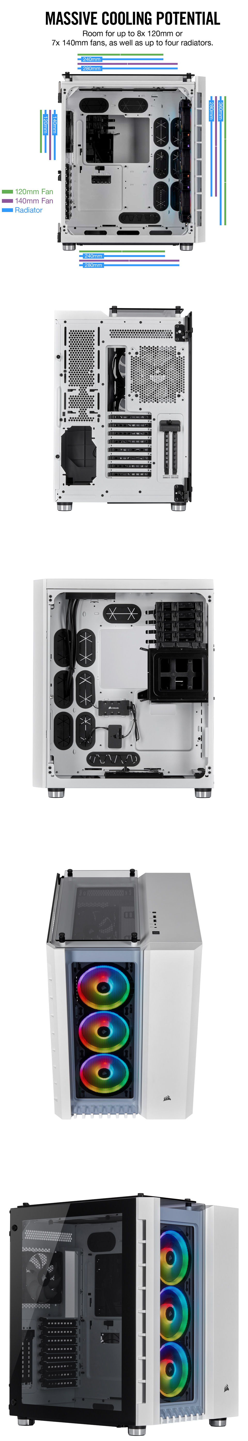 Buy Corsair Crystal Series 680X Tempered Glass Case White [CC-9011169 ...