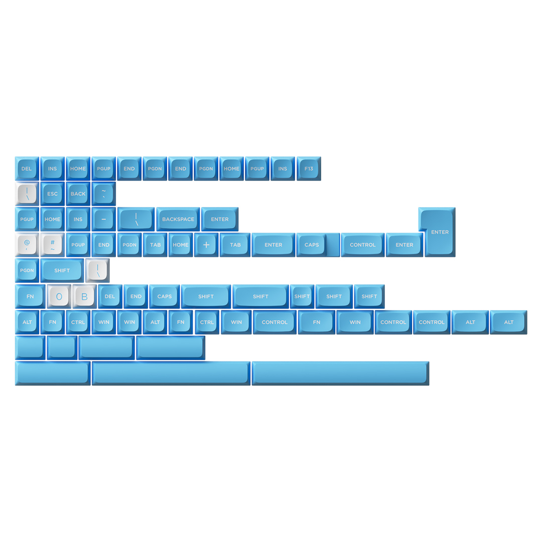 Buy Akko UNC Carolina Blue Keycaps MDA 227 Keys [6925758621380] | PC ...