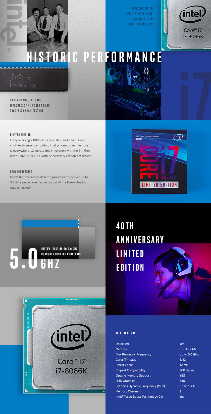 Buy Intel Core i7 8086K Anniversary Edition [BX80684I78086K] | PC Case ...