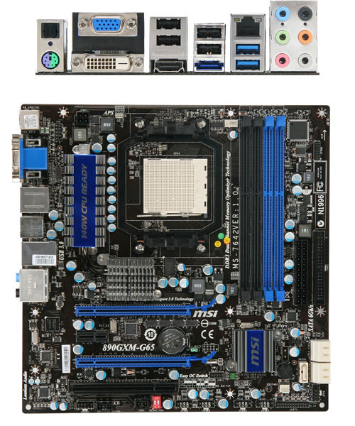 Buy MSI 890GXM-G65 Motherboard [MBDMSI89001B] | PC Case Gear Australia