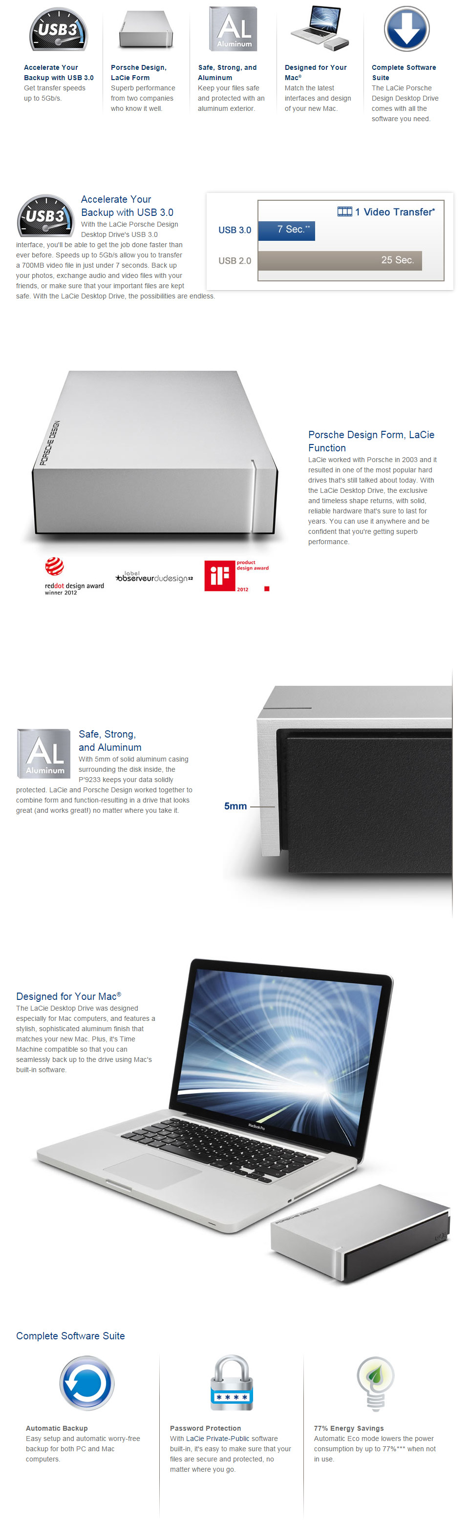 Buy LaCie Porsche Design P9233 4TB USB 3.0 External HDD [9000385] | PC ...