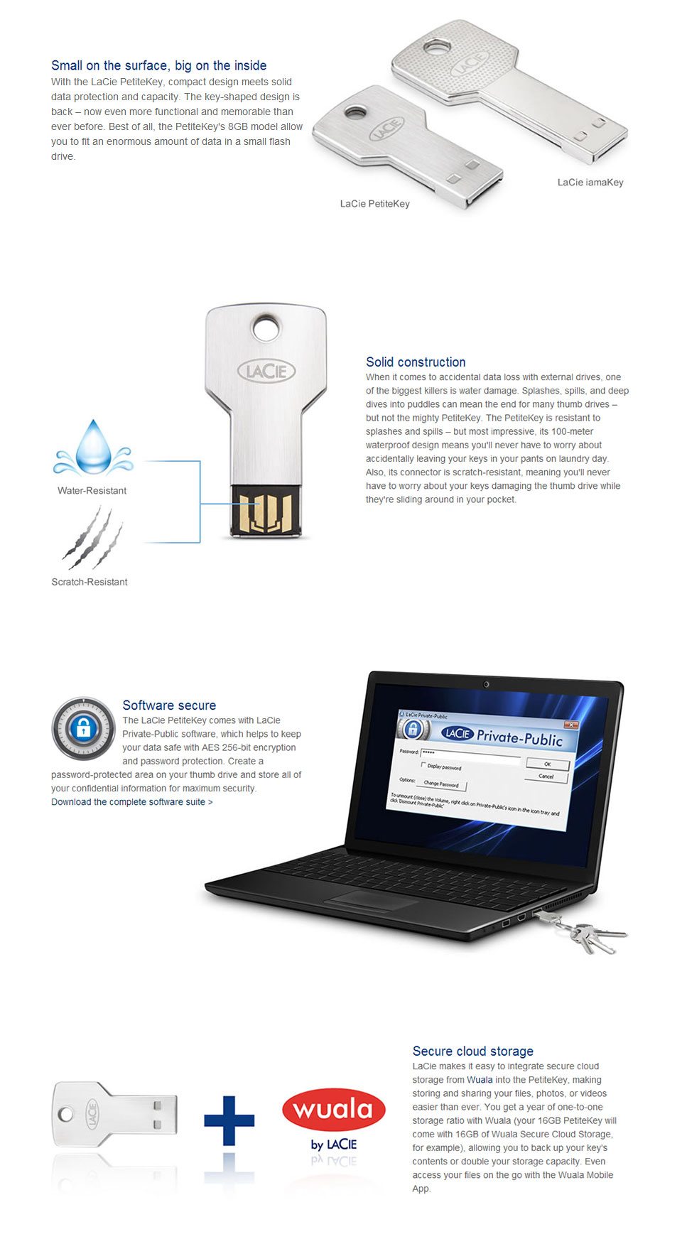 Buy LaCie PetiteKey 8GB USB 2.0 Flash Drive [9000346] | PC Case Gear ...