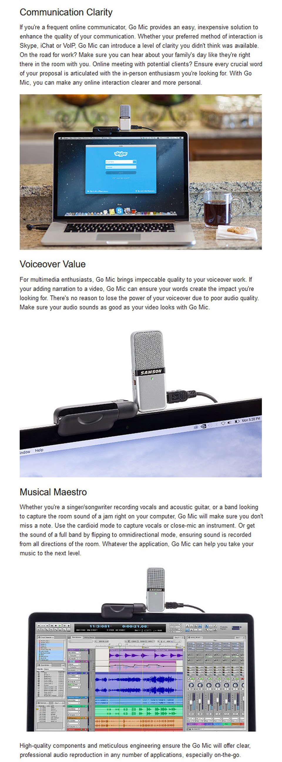 Buy Samson Go Portable USB Condenser Microphone [ESAGOMIC] | PC Case ...