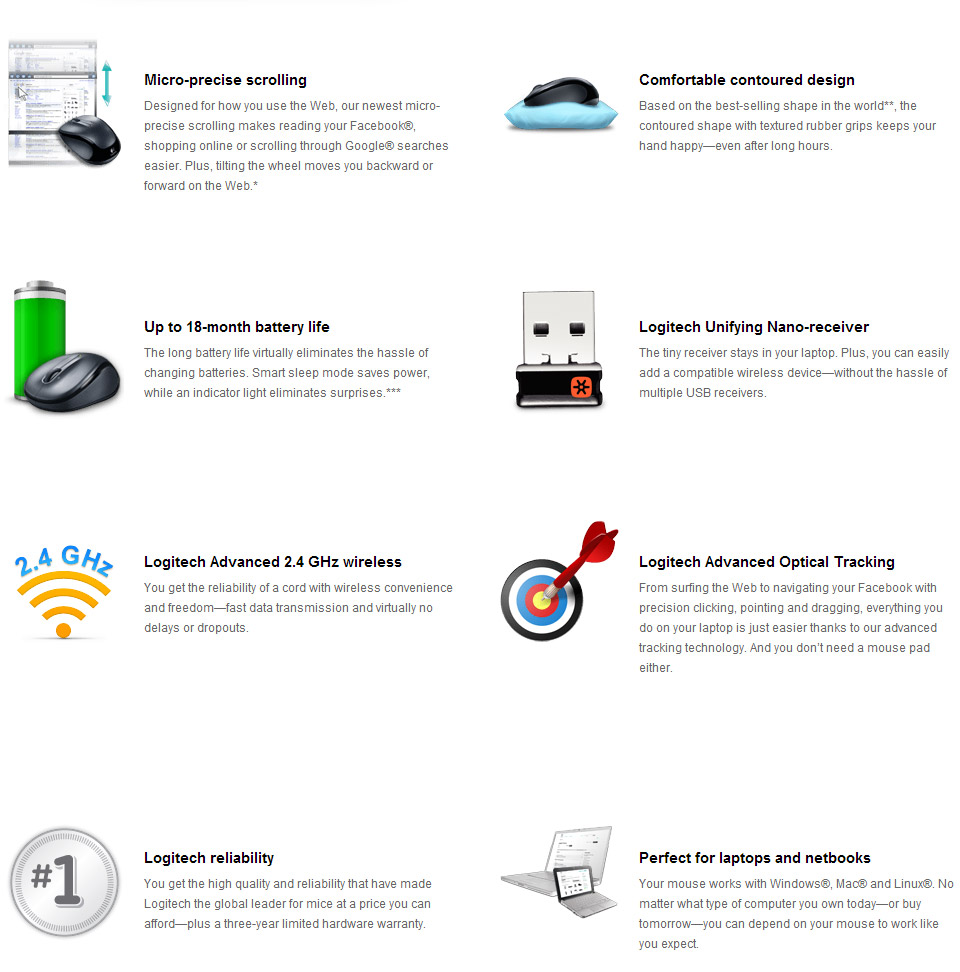 Buy Logitech M325 Wireless Mouse Blue [910-002387] | PC Case Gear Australia