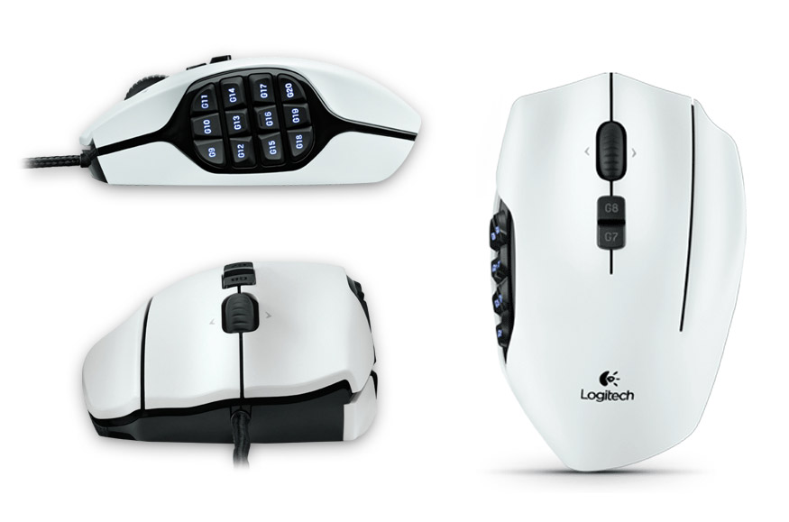 Buy Logitech G600 MMO Gaming Mouse White [910-003542] | PC Case Gear Australia