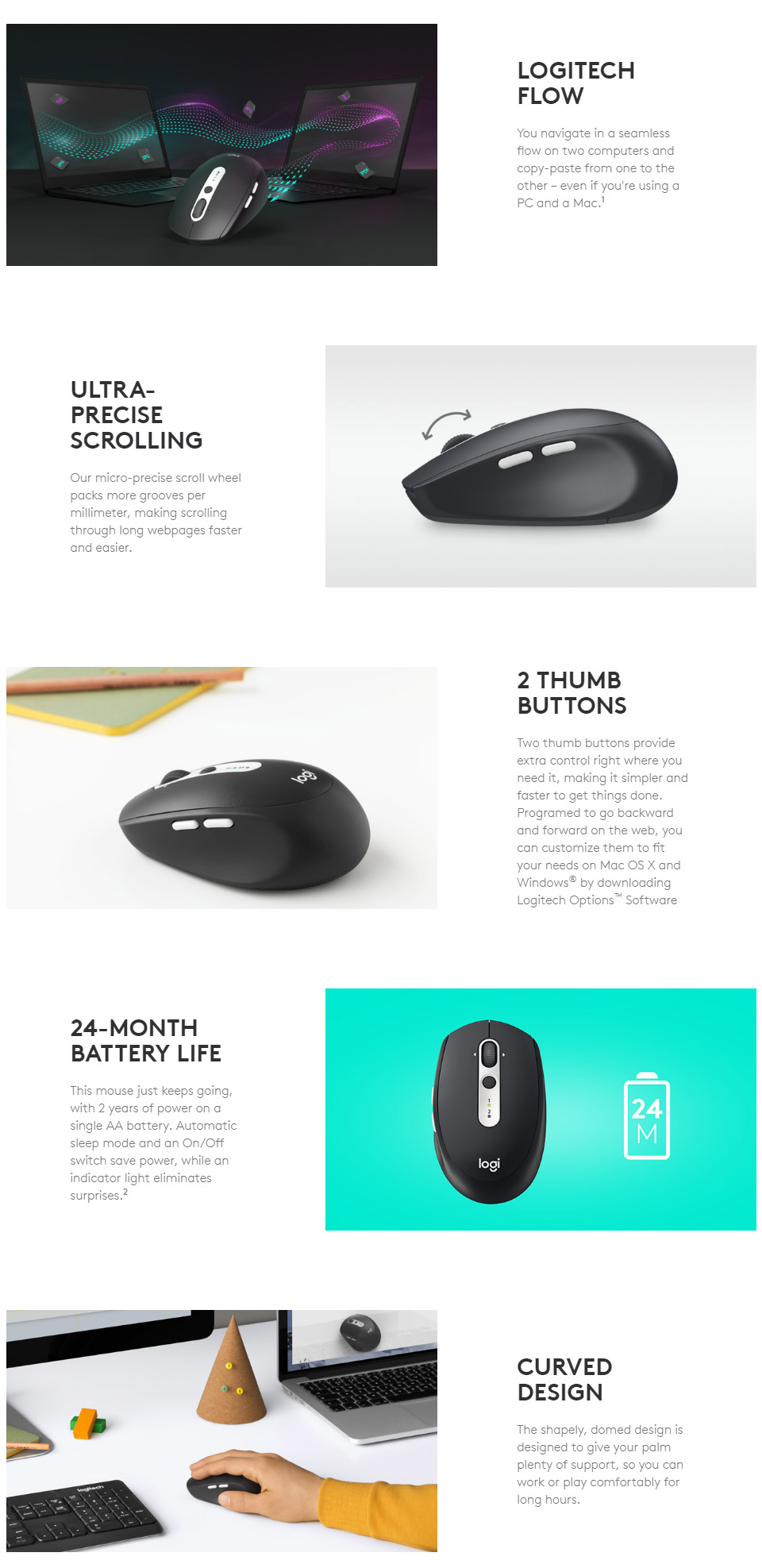 Buy Logitech M585 Wireless Mouse - Ruby [910-005299] | PC Case Gear ...