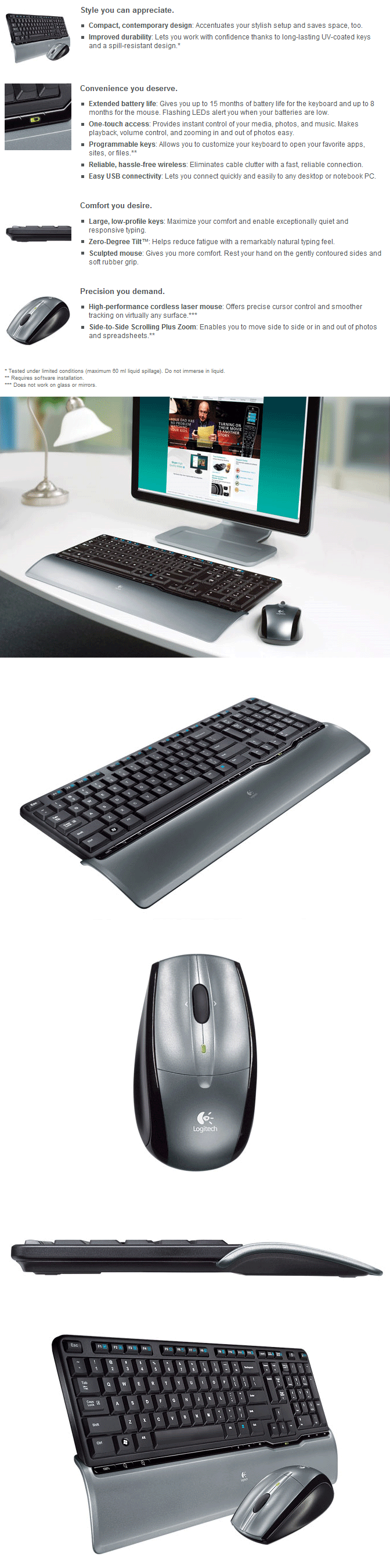 Buy Logitech Cordless Laser Desktop S520 [920-000991] | PC Case Gear ...