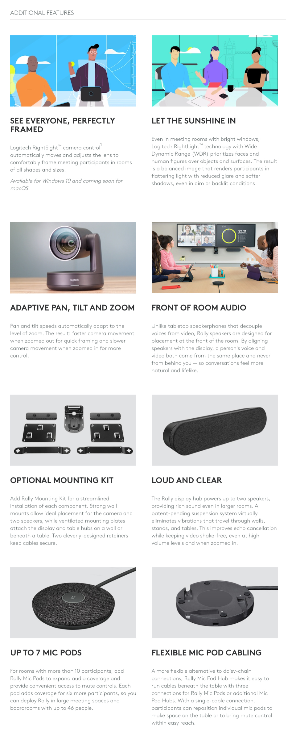 Logitech Rally Plus Ultra-HD ConferenceCam 960-001274 System - PCC ...