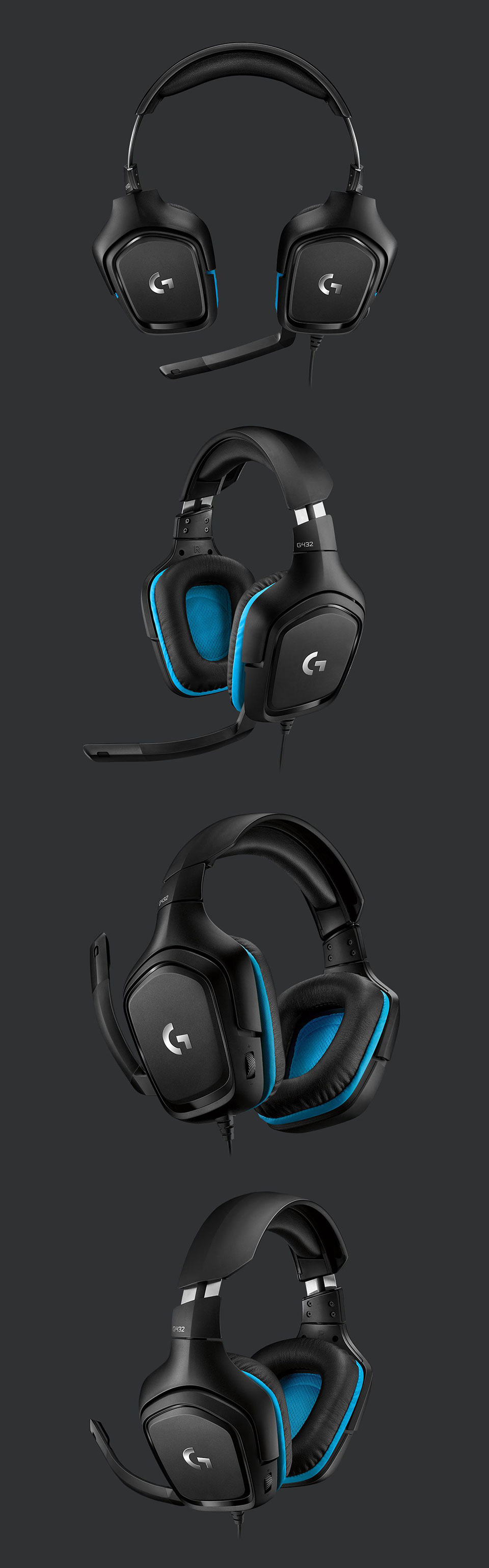Buy Logitech G432 7.1 Gaming Headset [981-000824] | PC Case Gear Australia