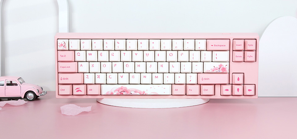 Buy Ducky MIYA68-C Sakura R2 LED Mech Keyboard Kailh Prestige Clicky ...