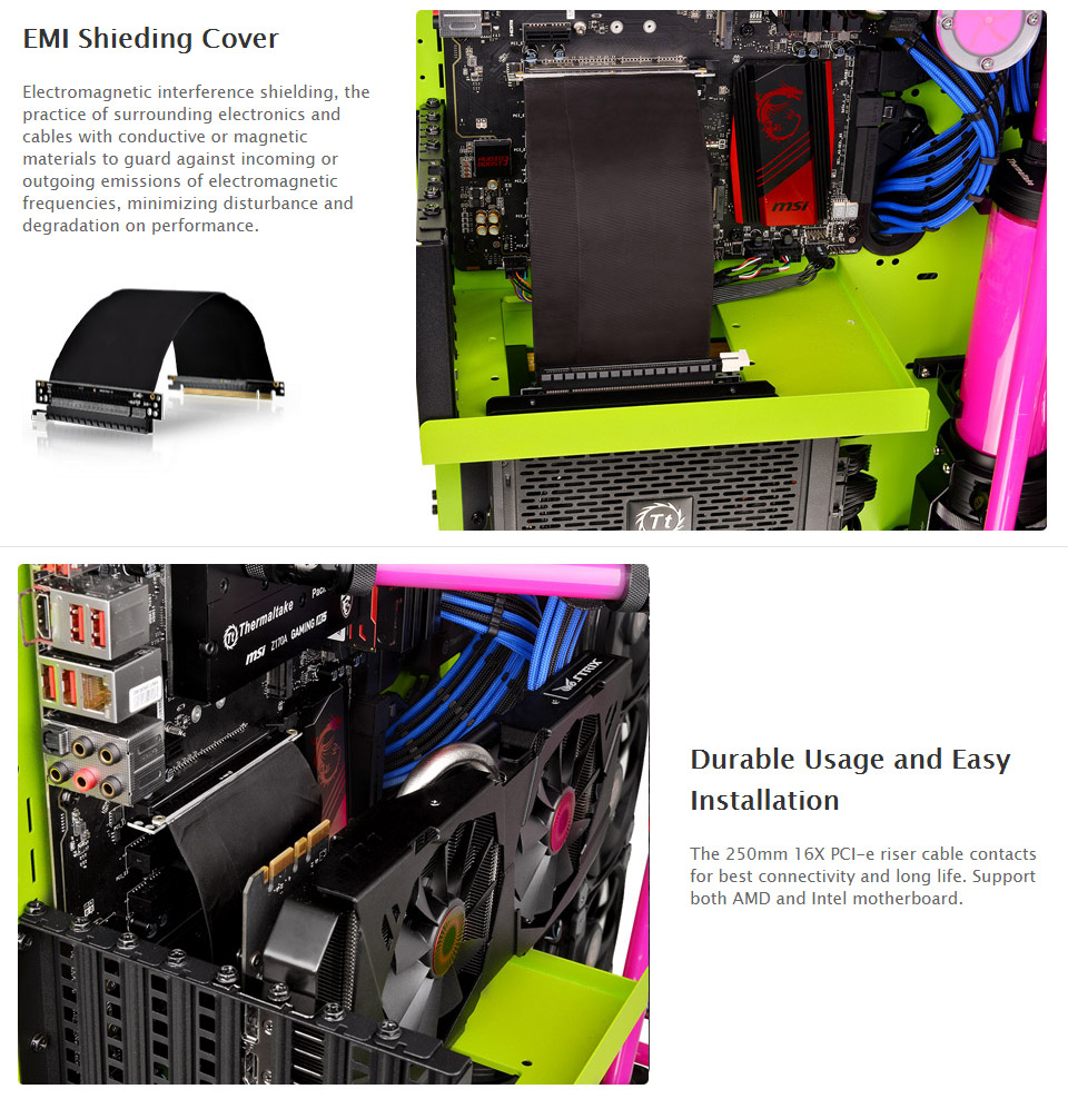 Buy Thermaltake PCI-e X16 Riser Cable 200mm [AC-039-CN1OTN-C1] | PC ...