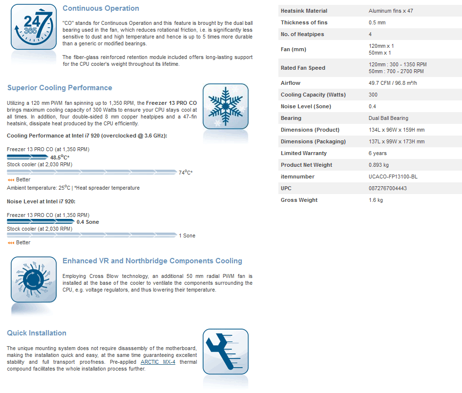 Buy Arctic Cooling Freezer 13 Pro CO CPU Cooler [AC-FRZER-13-CO] | PC ...