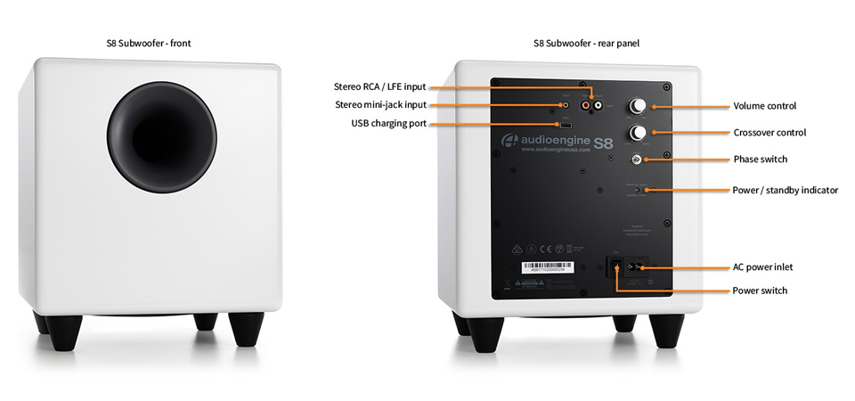 Buy Audioengine S8 Powered Subwoofer White [AE-AS8W] | PC Case Gear ...