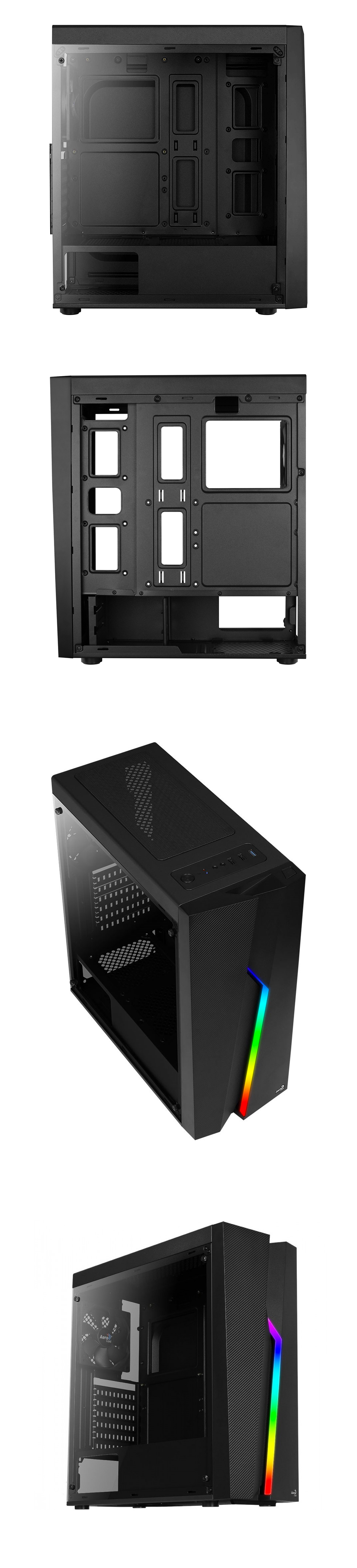 Buy Aerocool Bolt RGB Mid Tower Case [AER-BOLT-A-BK-V1] | PC Case Gear ...