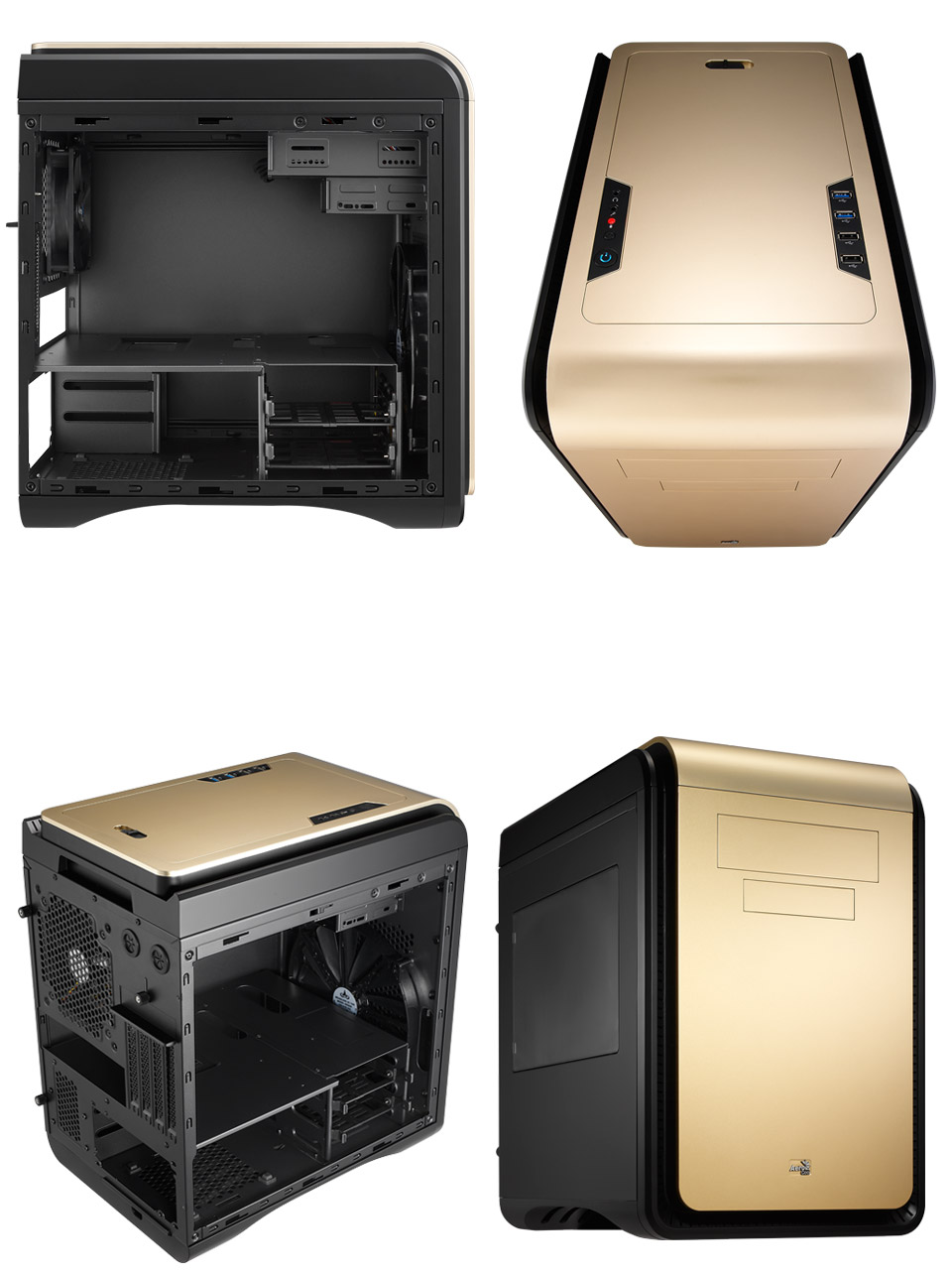 Buy Aerocool Dead Silence Cube with Window Gold Edition [AER-DSCUBE-GD ...