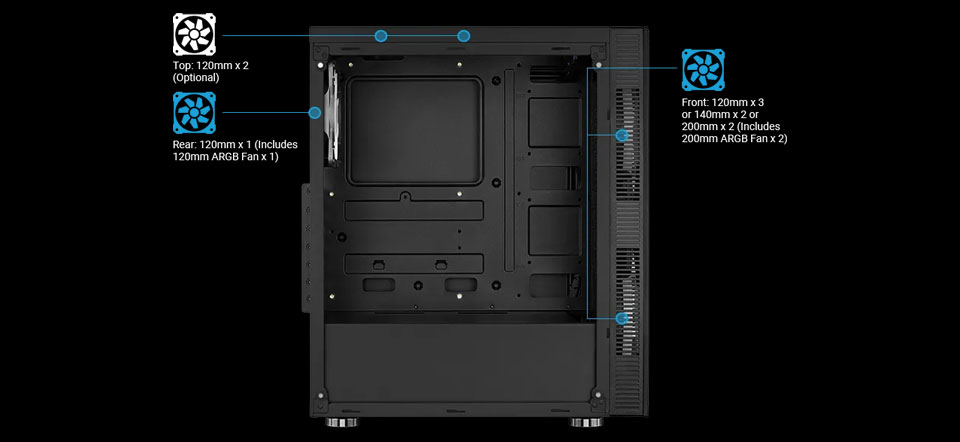 Buy Aerocool Python ARGB Tempered Glass Case [AER-PYTHON-G-BK-V1] | PC ...